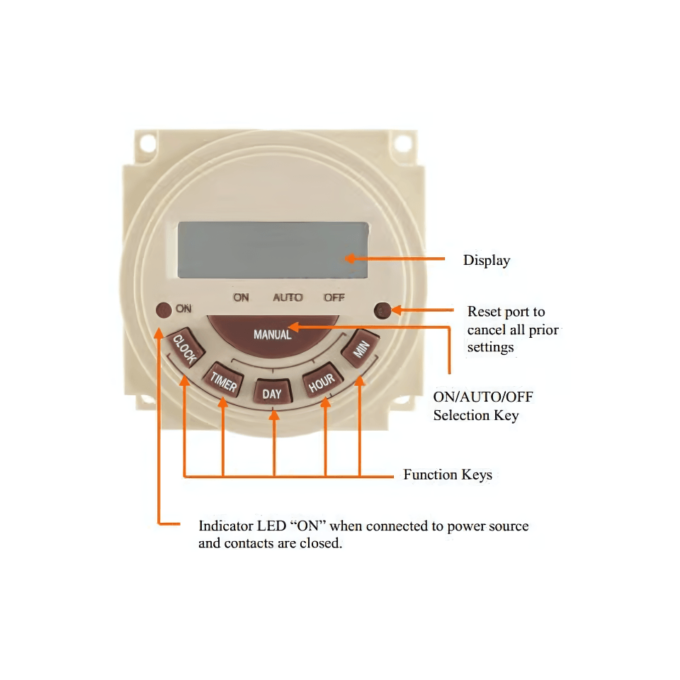 Sauna Timer, 24hr timer for gas heater models | Scandia – The Sauna Place