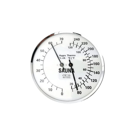 Cedar Sauna Thermometer 10 Inches Premium Wood Thermometer-Hygrometer ...